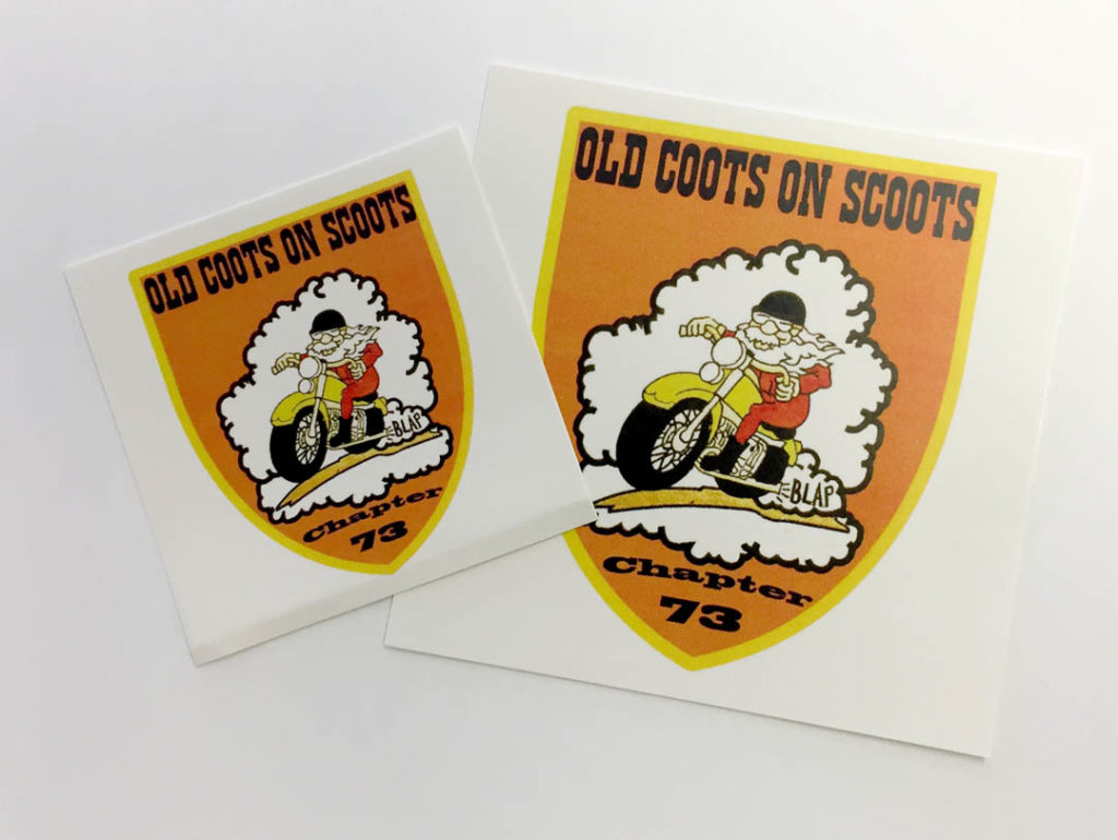 Old Coots on Scoots - Stickers - WestCoast Media Group
