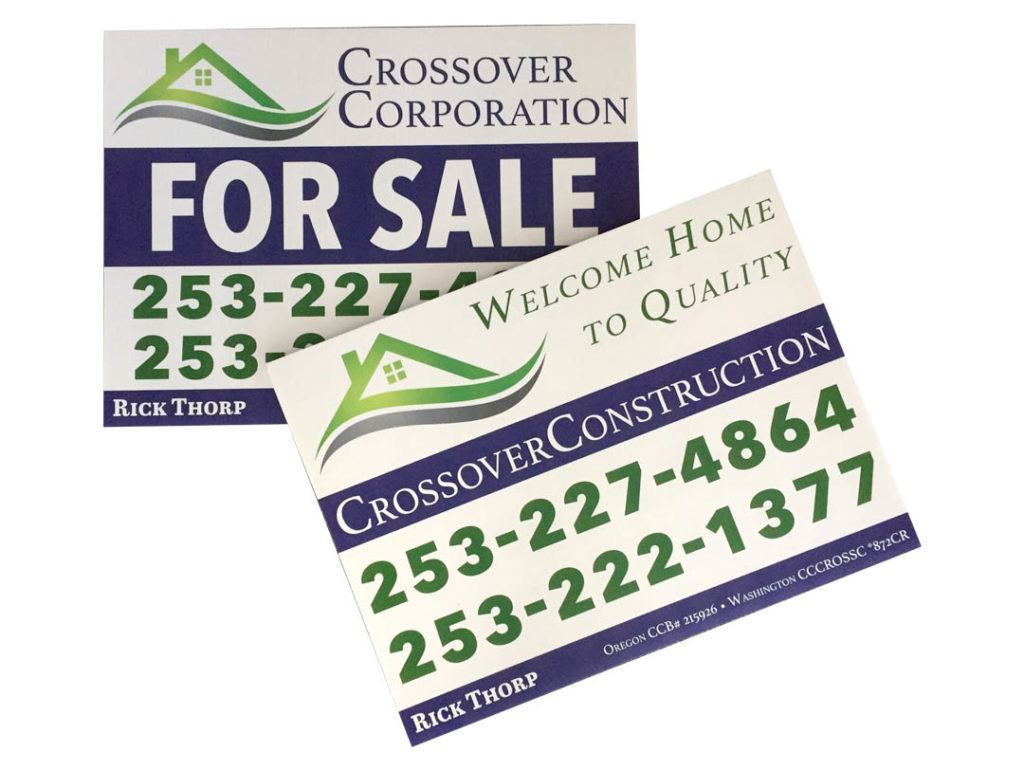 Crossover Corporation - Coroplast Signs - WestCoast Media Group