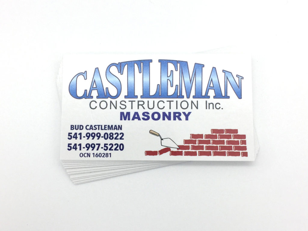 Castleman Construction - Business Cards - WestCoast Media Group